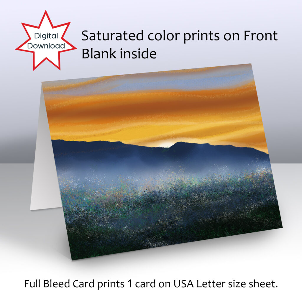Southwest Sunset Printable Greeting Card – Alicia Heyman Studio